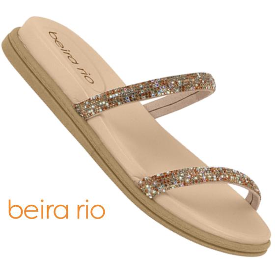 Papete Beira Rio 8488.105 com Cristais/Glitter - Papete Feminina ...