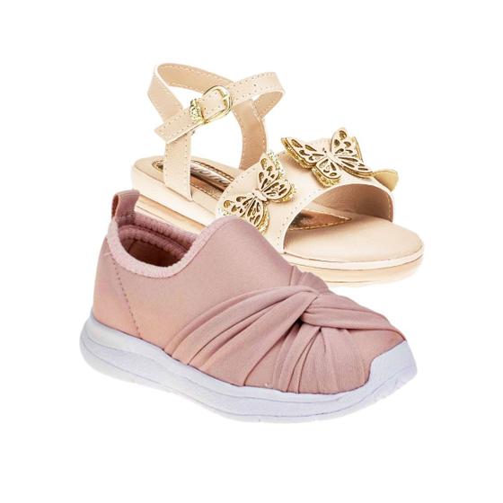 Papete Infantil e Tênis Feminino - KIT 2 PARES Tam 23 ao 34 ...