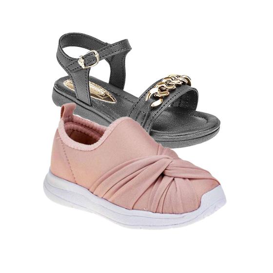 Papete Infantil e Tênis Menina - KIT 2 PARES Tam 23 ao 34 - sapatinhos ...