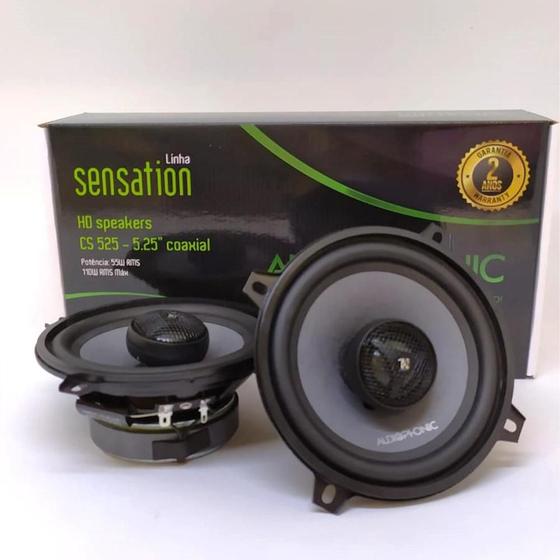 Par Auto Falante Sensation Coaxial Audiophonic CS525 5 Polegadas/110rms ...