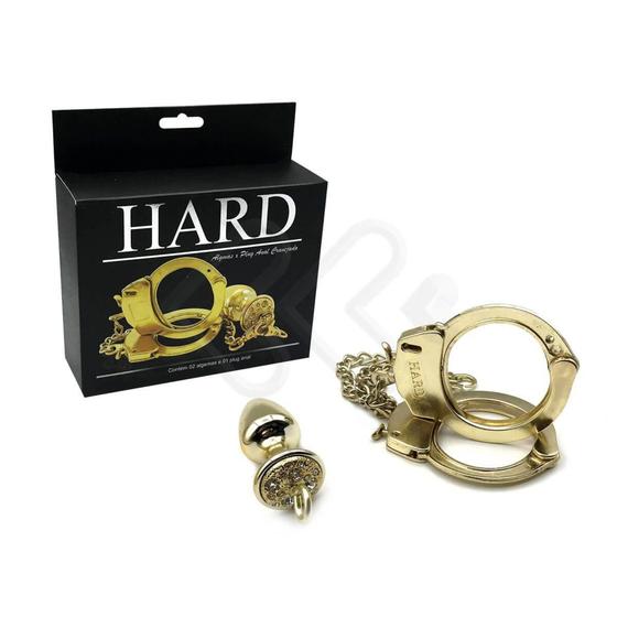 Par De Algemas Em Metal Com Chave De Segurança E Plug Anal P