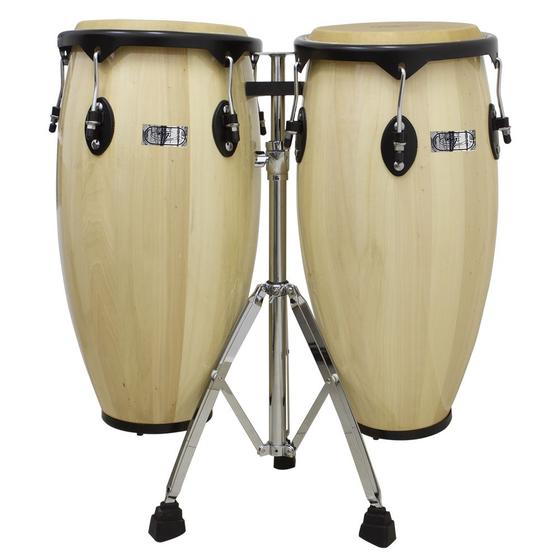 Par de Congas 11 e 12 Natural com Suporte New York - Conga / Tumbadora ...