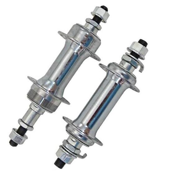 Par de Cubo em Aço Cromado Dianteiro e Traseiro 36 Furos com Espaçador ...