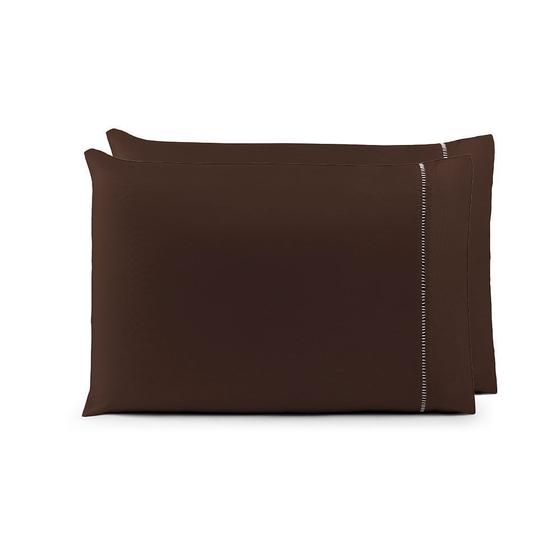 Par de Fronhas 70cm x 50cm 2 Peças Laura Toque Percal 200 Fios 100% ...