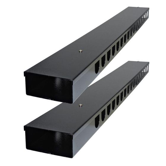 Par de Guia de Cabos Vertical para rack coluna 16U Preto - G - Pier ...