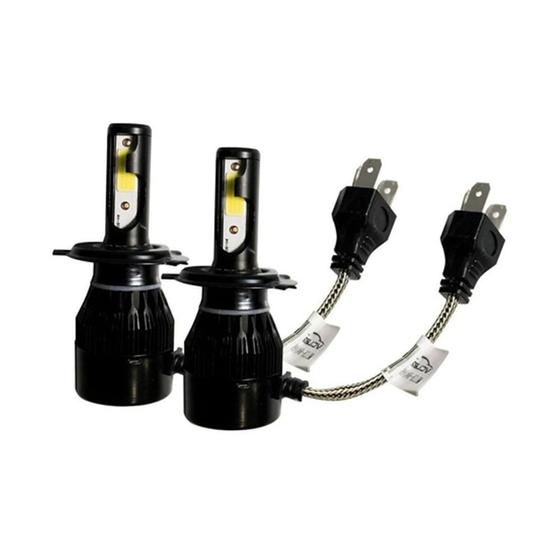 Par de Lâmpadas Farol Super Led H4 C6 Vclear 6000k 7600 Lumens - Lâmpada Automotiva Led ...