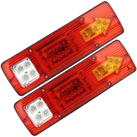 Par De Lanterna Traseira Led 29,5Cm Caminhão Seta Ré Freio - Lorben ...