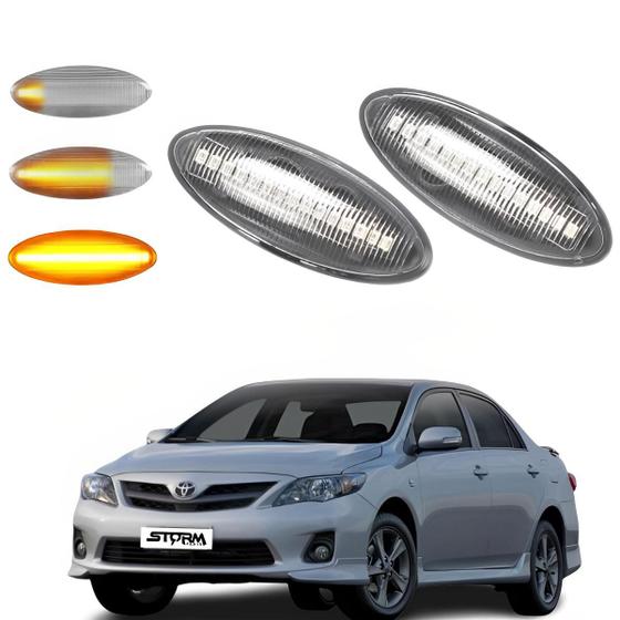 Par de Pisca Seta para Toyota Corolla XLI e GLI 2009 a 2014 para lama dianteiro - Renault ...