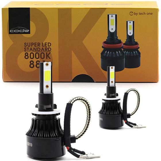 Par De Super Led Tech One Luz Branca Com Tonalidade Azulada 8000k 12v ...