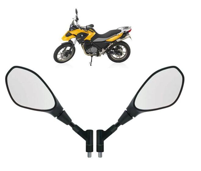 Par Espelho Retrovisor Haste Media Giro 360 Bmw Para Cg Titan Fan 125