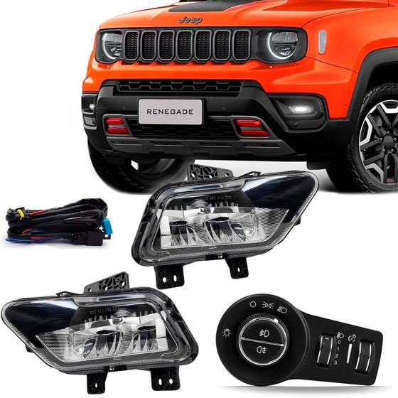 Par Farol Milha Led Jeep Renegade 2022 Botão Modelo Original ...