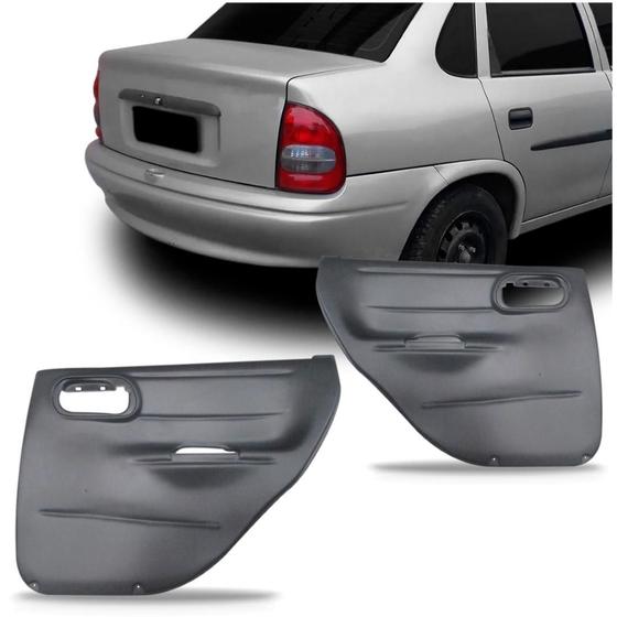 Par Forro Porta Traseiro Corsa Sedan 1996 A 2016 4Pts Cinza - Formi ...