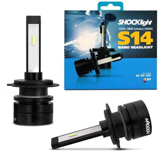 Par Lâmpada Super LED Nano S14 ShockLight hb4 hb3 h1 h3 h4 h7 h8 h11 h9 h16/2 h13 h16 h27 6000K ...