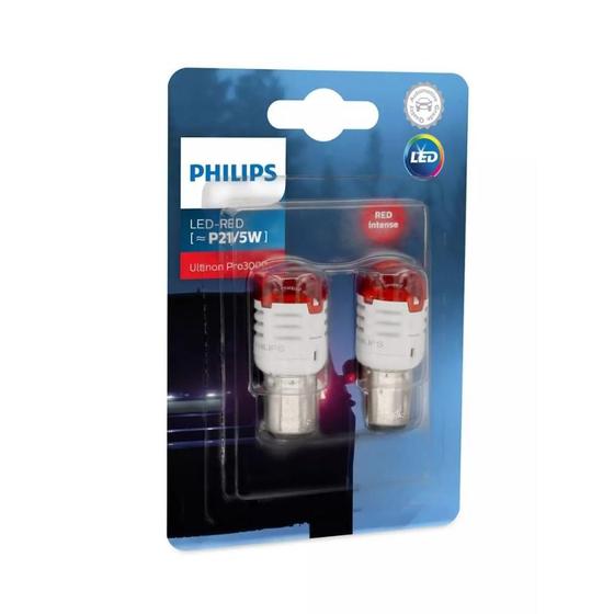 Par Lâmpadas Led Vermelha Philips Ultinon Pro3001 - Lâmpada Automotiva ...