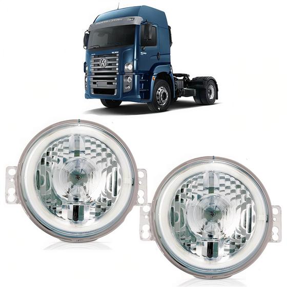 PAR Lanterna Pisca LED Angel Eyes Dianteira Caminhão Constellation VW ...