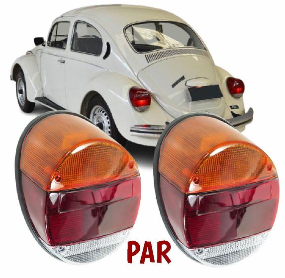 Par Lanterna Traseira Completa Fusca Fafá Itamar 79 80 81 82 83 84 85 86 93 94 95 96 Tricolor ...