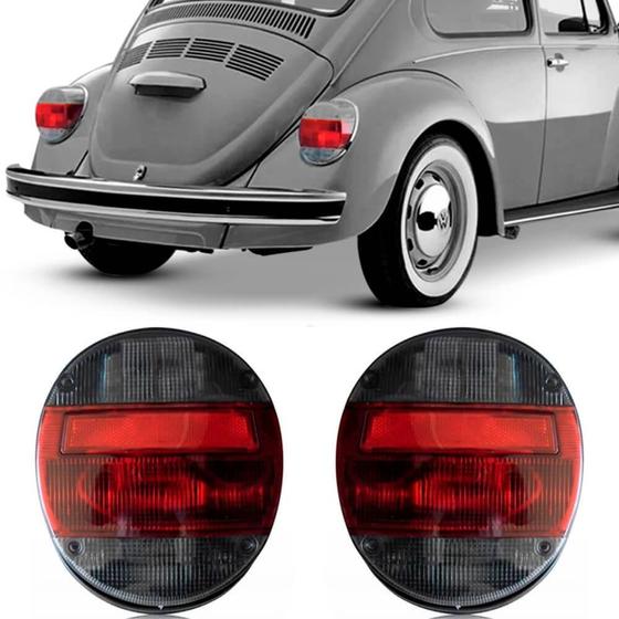 Par Lanterna Traseira Fusca Fafa 79 a 96 Vermelho Fumê Cofran ...
