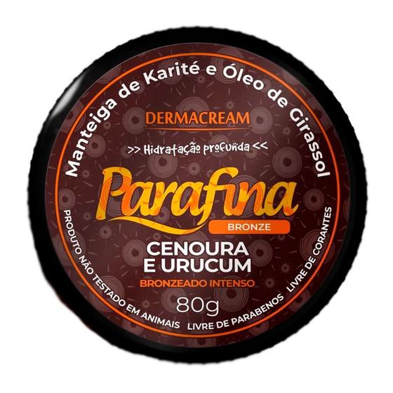Parafina Bronzeadora Dermacream Cenoura E Urucum 80g - Bronzeador ...