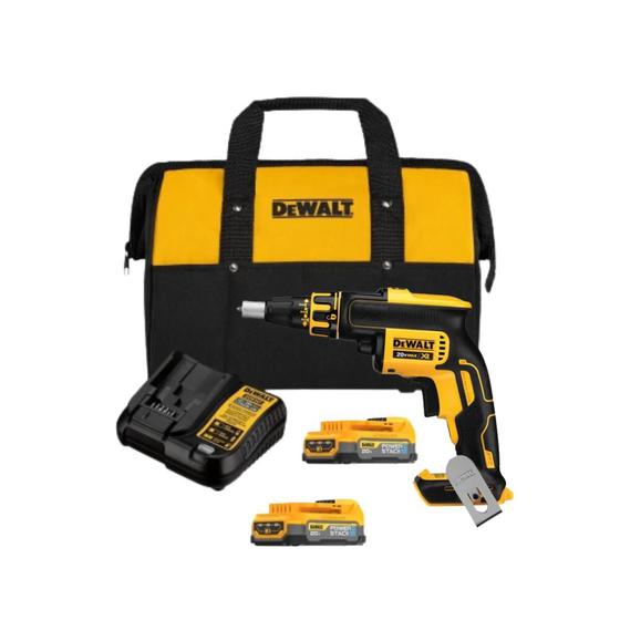 Parafusadeira 20v Drywall 2 Baterias Powerstack Dcf620b + Bolsa ...