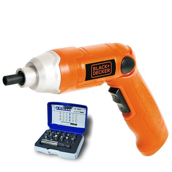 Parafusadeira Angular 3,6V com 2 Posições + 20 Pontas Black+Decker ...