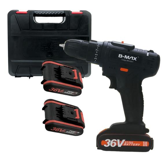 Parafusadeira e Furadeira sem Fio 2 Baterias 36V 340w Bivolt - B-max - Outros Ferramentas e ...