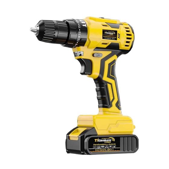 Parafusadeira Furadeira 21V Impacto Titanium + Kit Bivolt ...
