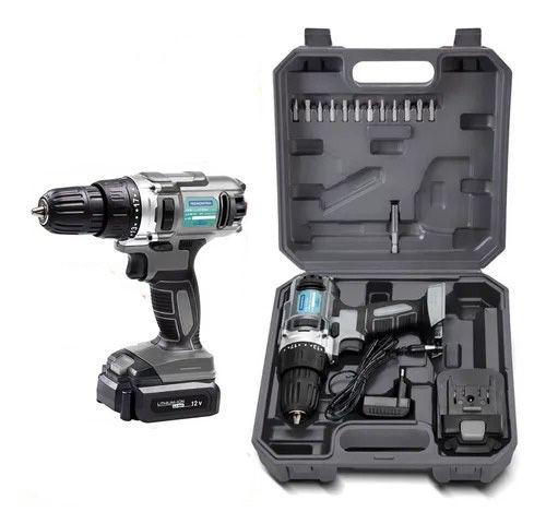 Parafusadeira Furadeira Com Maleta A Bateria 12v Tramontina 16 Peças ...