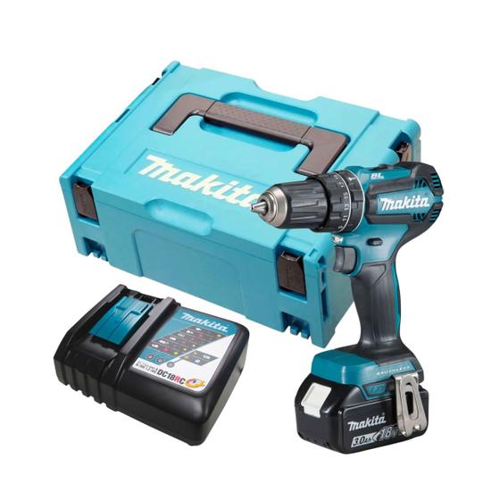 Parafusadeira Furadeira de Impacto à Bateria 18V e Maleta DHP485RF1J Makita - Parafusadeira a ...