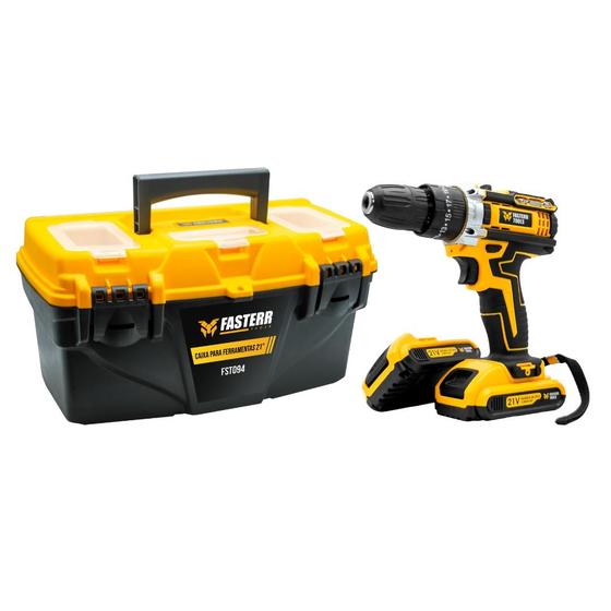 Parafusadeira Furadeira De Impacto Profissional 21v com Caixa de ...