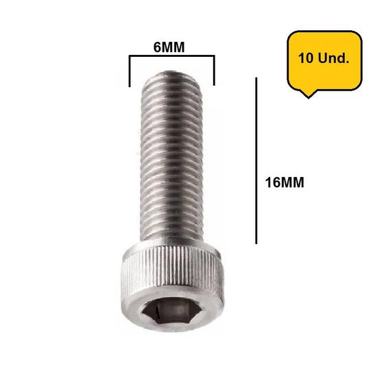 Parafuso allen c/ cabeca cilindrica 6 x 16mm inox (cx 10 und) - Ciser ...