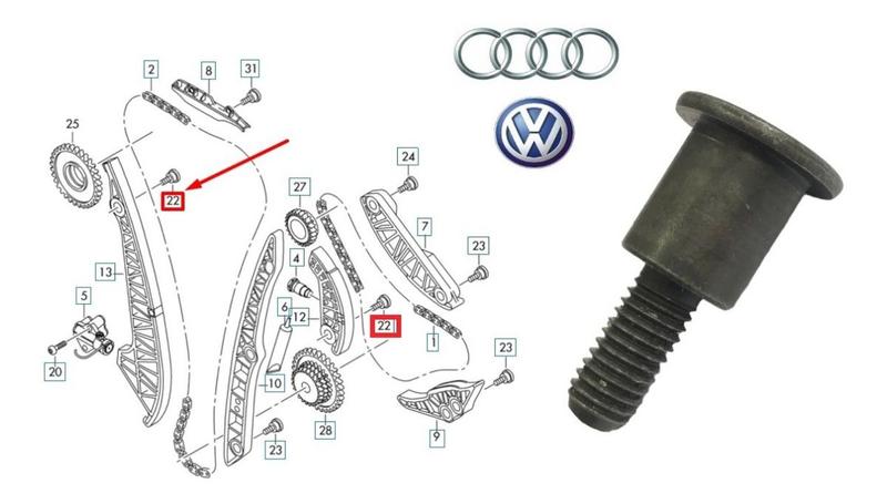 Parafuso Guia Corrente Vw Amarok Jetta Golf Tiguan Passat - Volkswagen ...