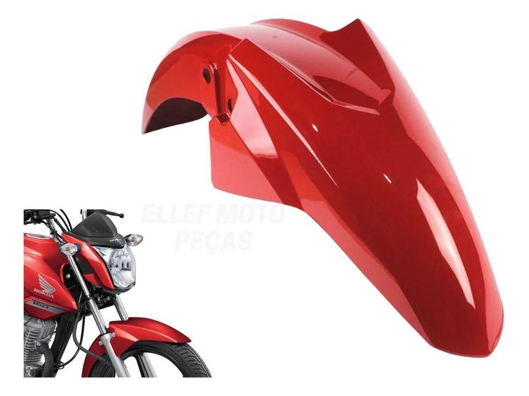 Paralama Frente Fan Titan 150 14/15 160 16 Vermelho Para Moto - Melc ...