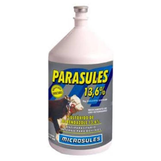 Parasules 40 Microsules com Sulfóxido de Albendazole 13,6% 500ml - Cicatrizante para Pet ...