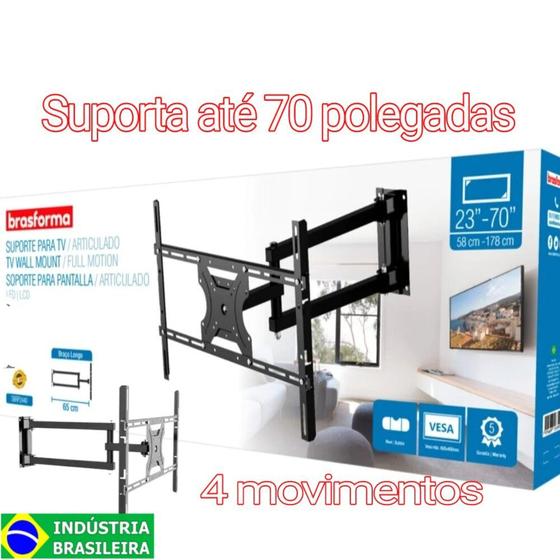 parede com televisão Suporte articulado para TV led lcd Plasma 3D Smart ...
