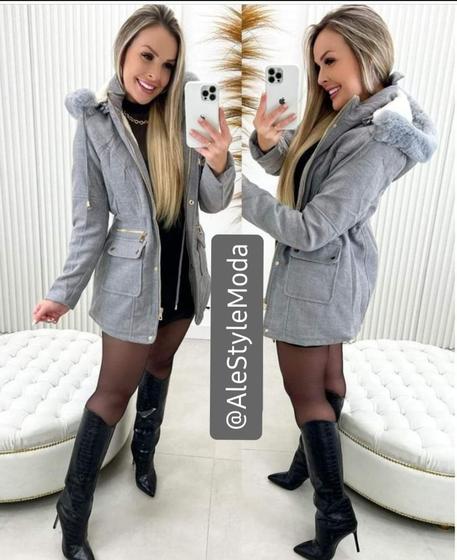 Parka de lã batida - Henzen - Casaco Feminino - Magazine Luiza
