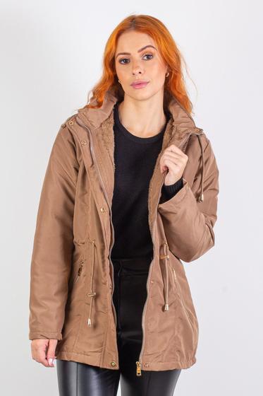 Parka feminina forrada com capuz 80105 - Fluffy - Casaco Feminino ...