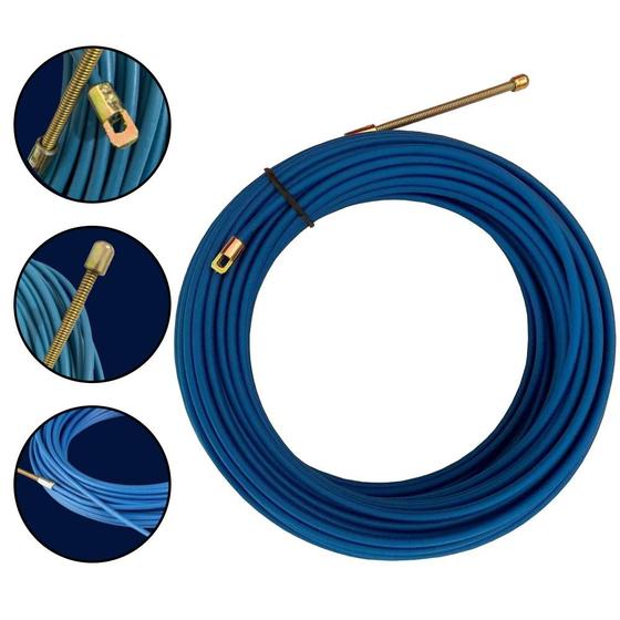 Passa Fio Guia Sonda 20 Metros Com Alma De Aço Helicoidal Laranja Puxa ...