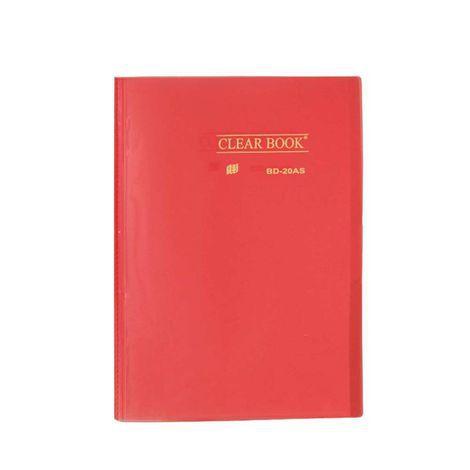 Pasta Catálogo 20 Folhas A4- Clearbook -transparente Vermelho Yes ...