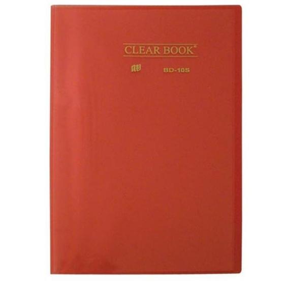 Pasta Catálogo Clear Book A4 com 10 Folhas de Plástico - Yes - VERMELHO - Pasta Catálogo ...