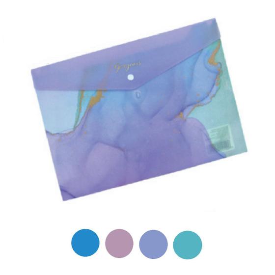 Pasta Colorida Porta Documentos Envelope A4 Divisórias - Inter - Pastas ...