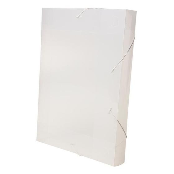 Pasta com aba elástico ofício lombo 55mm - Line - transparente cristal ...