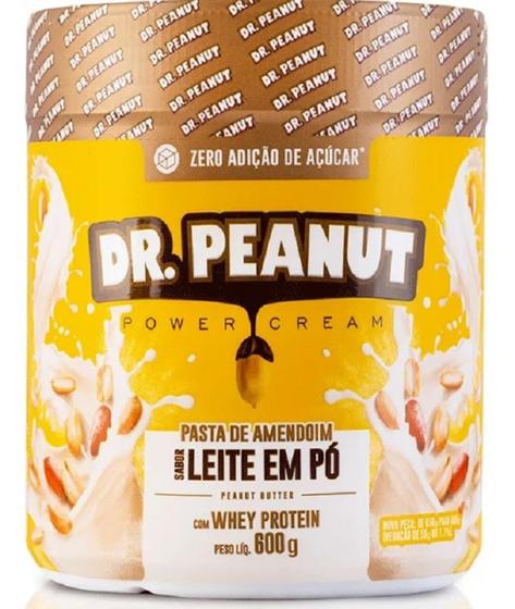 Pasta de Amendoim Sabor Leite em Pó com Whey Protein de 600g-Dr.Peanut ...