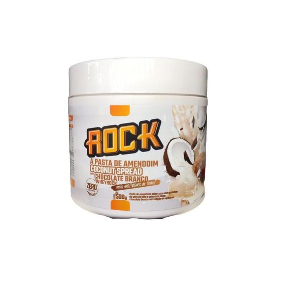 Pasta de Amendoin Whey Rock (500g) - Sabor: Coconut Spread c/ Choc ...