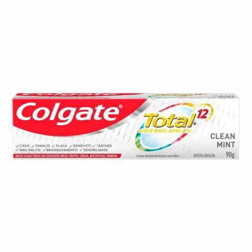 Pasta De Dente Colgate Total 12 Clean Mint Com 90G - Creme e Gel Dental ...