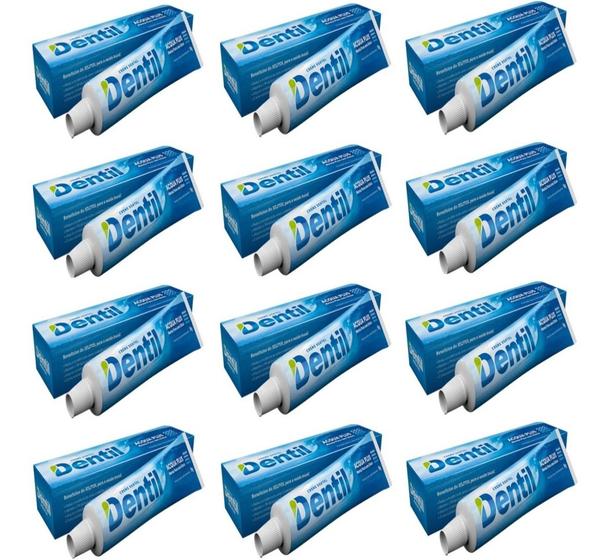 Pasta De Dente Sem Flúor Com Xilitol 90g Dentil Menta Com 12 - Creme e ...