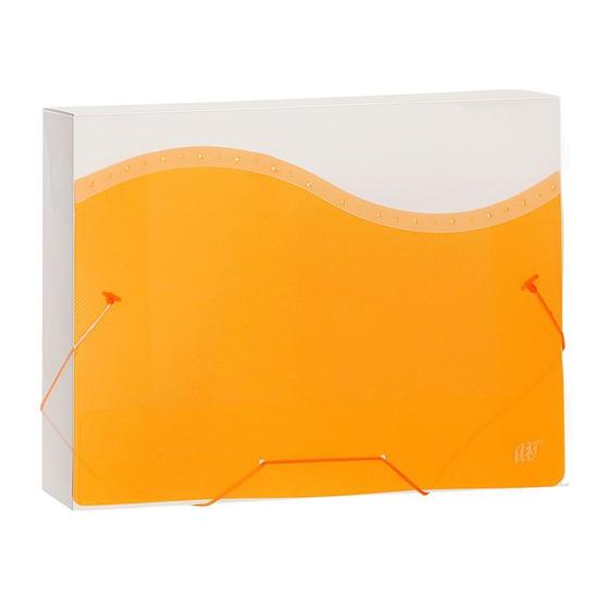 Pasta Elástico Ofício PP Transparente Bicolor Lombo 50mm - Yes - Pastas ...