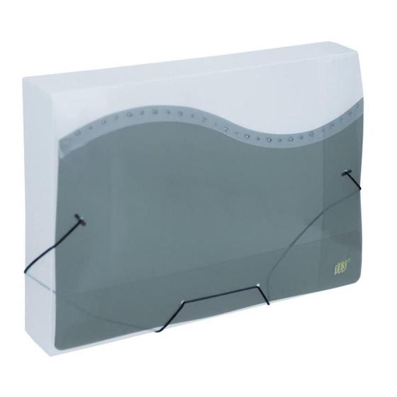 Pasta Elástico Yes Transparente - Bicolor Ofício - 040 mm Fume DF5227S ...