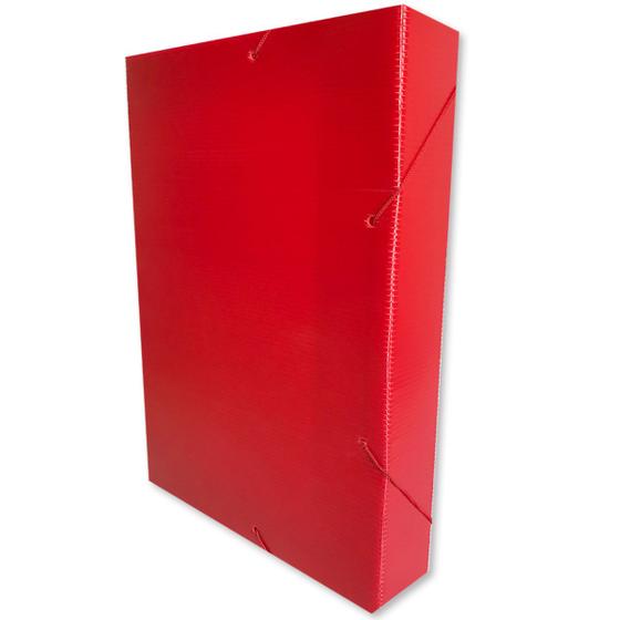 Pasta Polionda Elástica 5,5cm Oficio A4 Organizadora Papel Arquivo ...