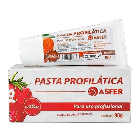 Pasta Profilatica Odontológica Morango 90 Gramas Asfer - Pasta de ...