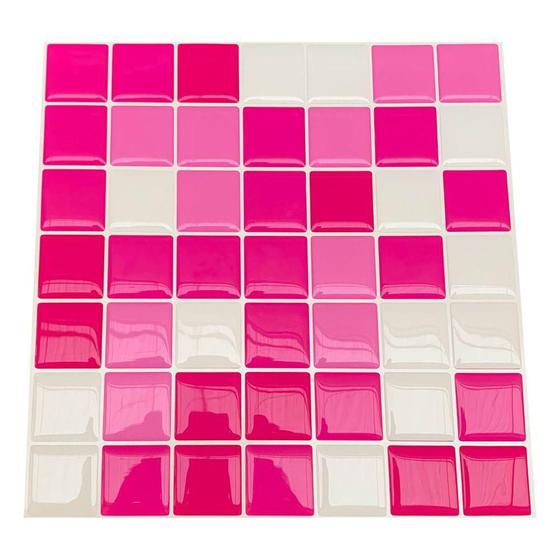 Pastilha Adesiva Resinada Rosa Kit 4 Placas Adesivo 3 M - Cromo Sign ...